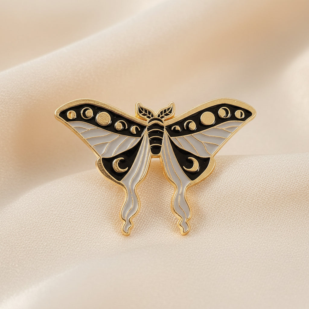 Luna Moth Enamel Lapel Pin – Bleak Boutique
