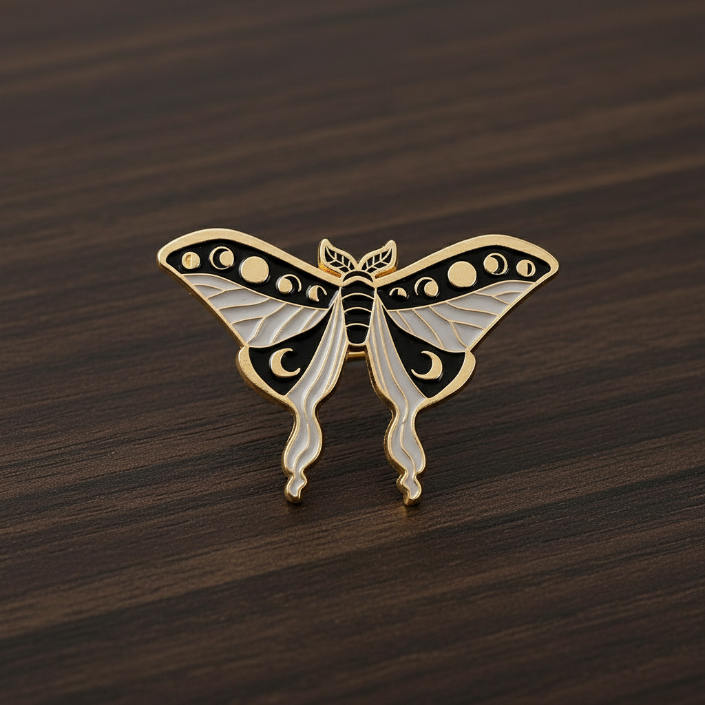 Luna Moth Enamel Lapel Pin – Bleak Boutique