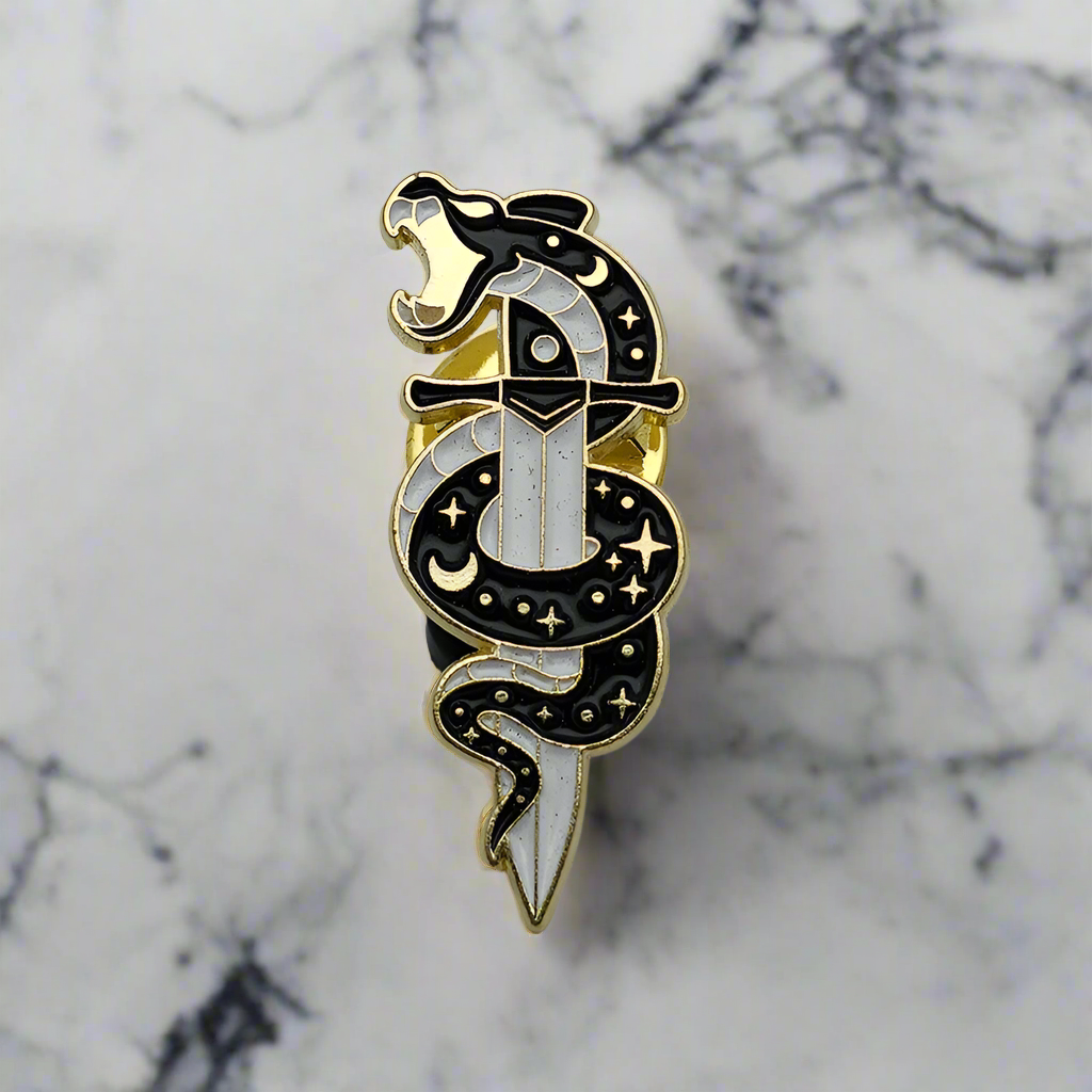Snake and Dagger Enamel Lapel Pin – Bleak Boutique