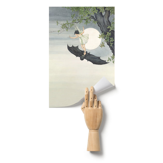 "Fairy Riding a Bat" by Ida Rentoul Outhwaite Matte Poster – Bleak Boutique