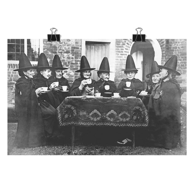 "Castle Rising Sisters" ("Welsh Witches' Tea Party") Matte Poster ...